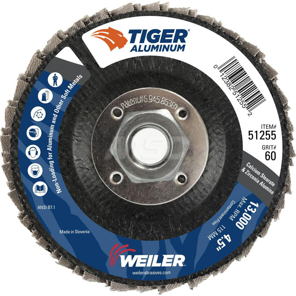 Weiler - Flap Disc: 4-1/2" Dia, Zirconia Alumina, Type 29 | MSC Direct