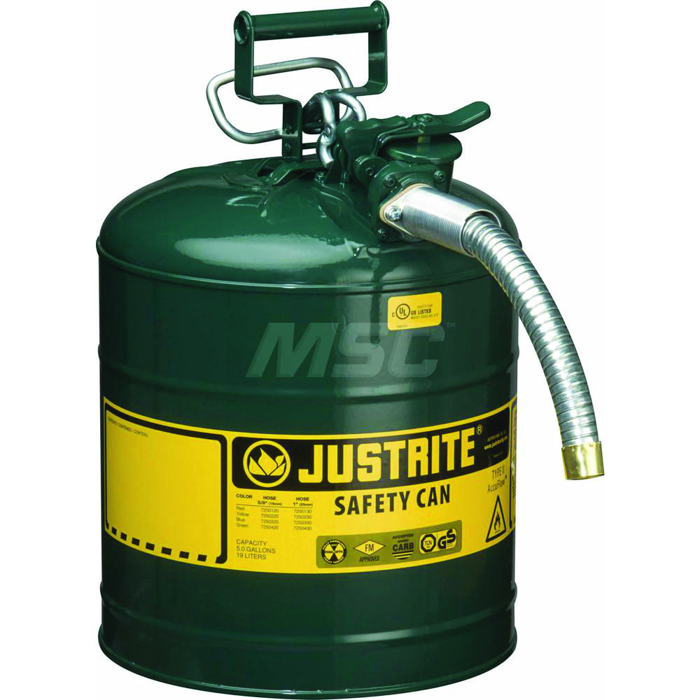 Justrite® - Safety Can: 5 gal, Steel | MSC Direct