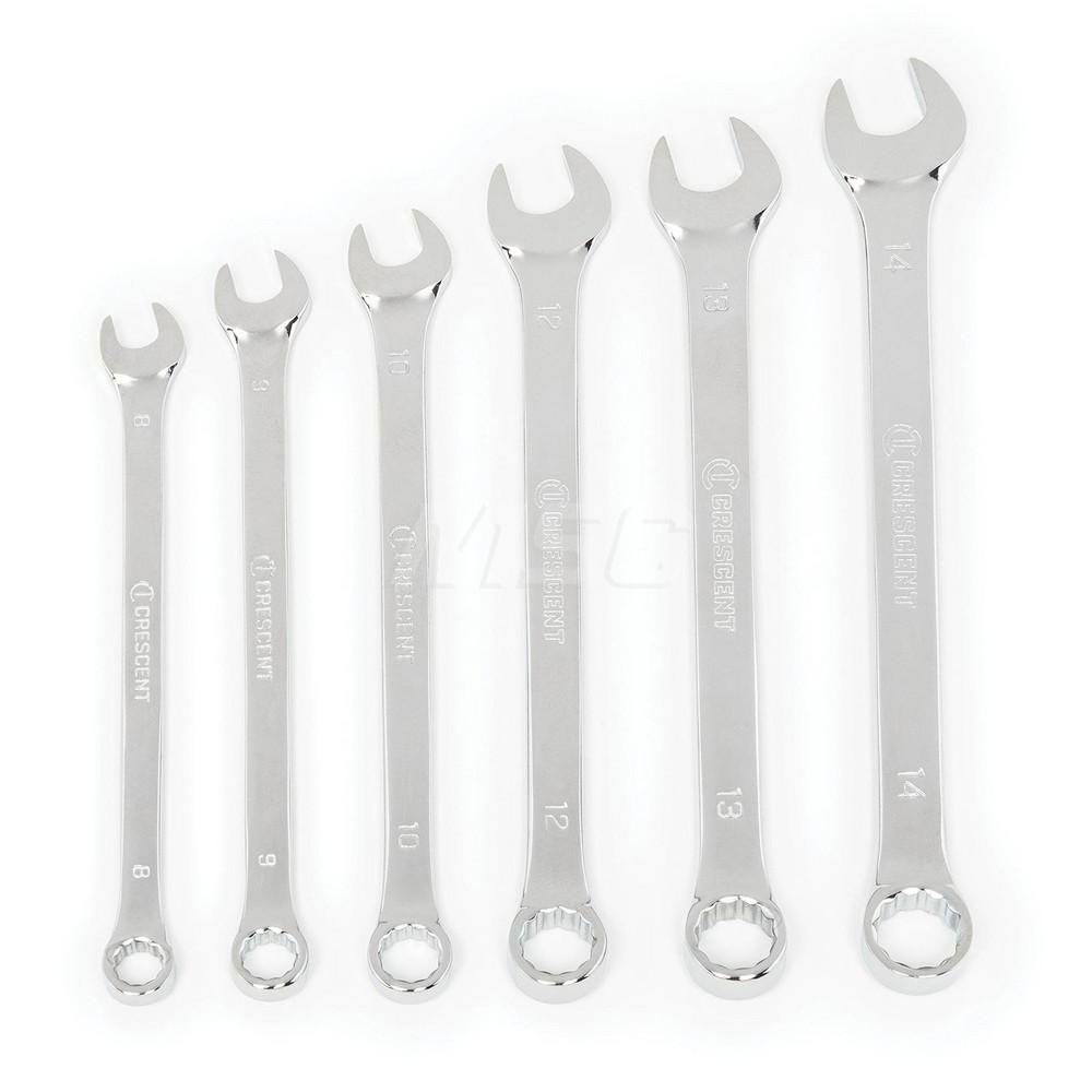 Crescent - Combination Wrench Set: 6 Pc, 8 to 14 mm Wrench, Metric ...