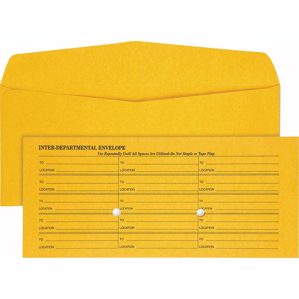 Quality Park - Inter-Department Envelope Mailer: 10-3/8" OAW, 4-1/2 ...