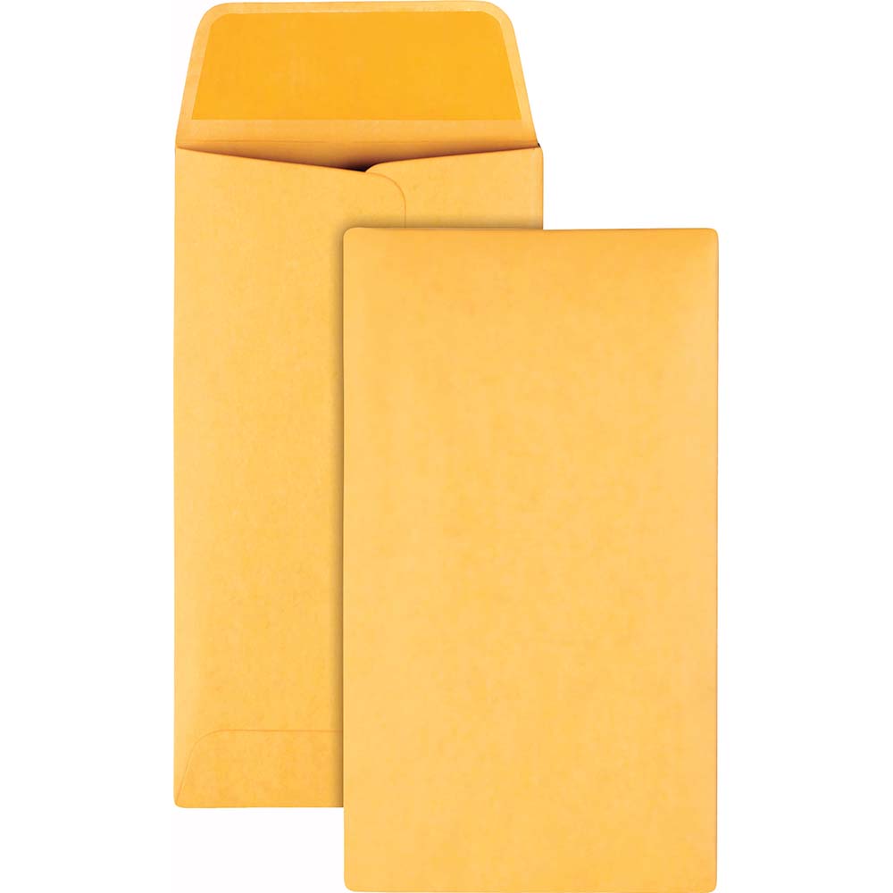 Quality Park - Coin Envelope Mailer: 6" OAW, 3-3/8" OAL | MSC Direct