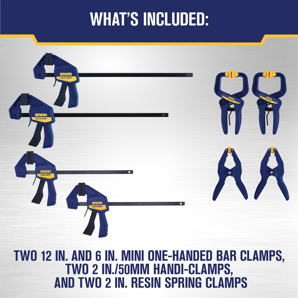 Irwin - Bar & Pipe Clamp Sets: Type: Clamp Set; Maximum Spread (Inch ...