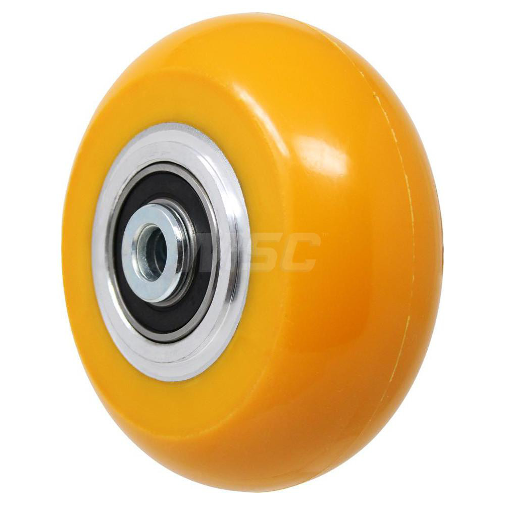 Durable Superior - Rigid Caster Wheel: Polyurethane, 5" Dia, 2" Wide, 1 ...