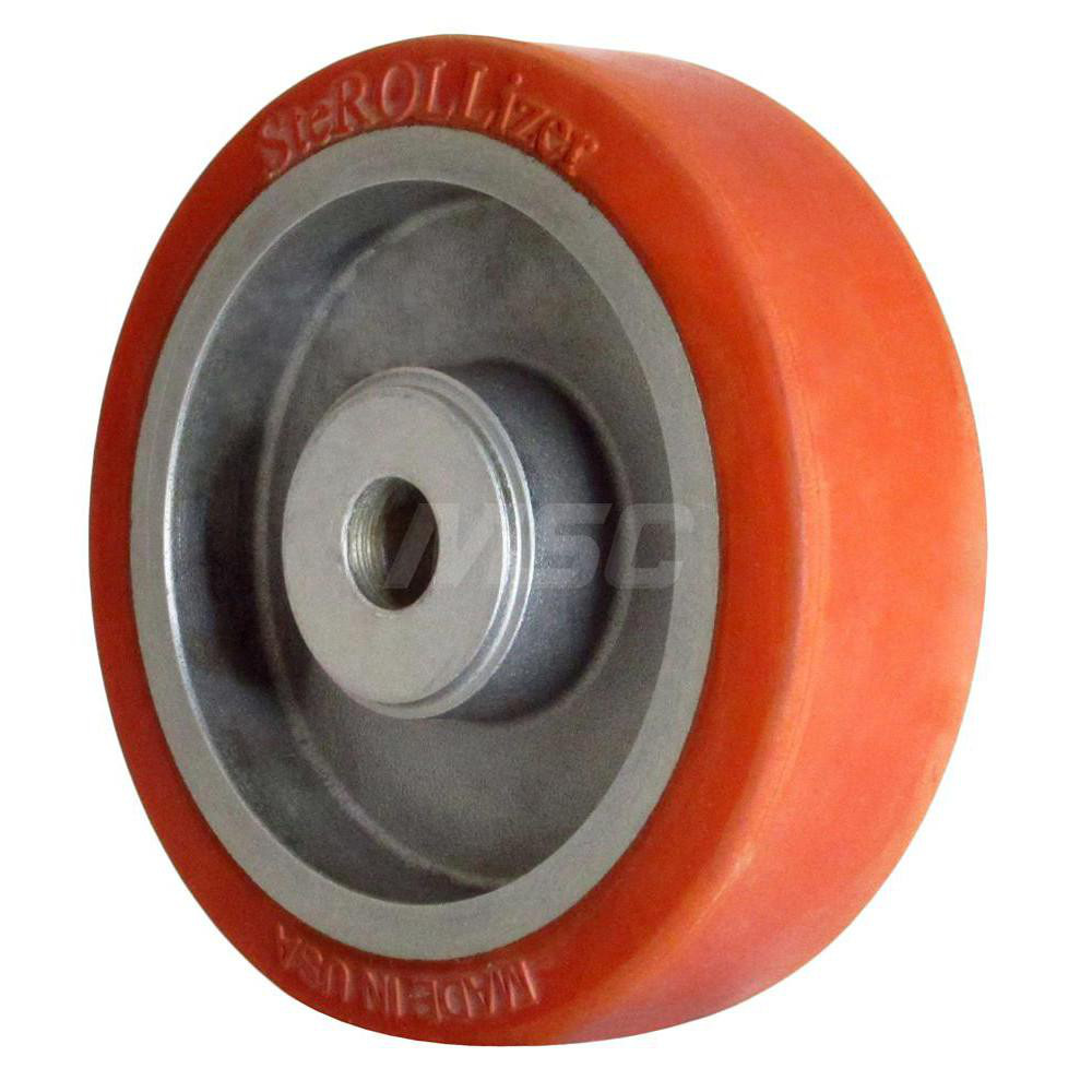 Durable Superior - Rubber Caster Wheel: Rubber, 4" Dia, 1-1/4" Wide, 3/ ...