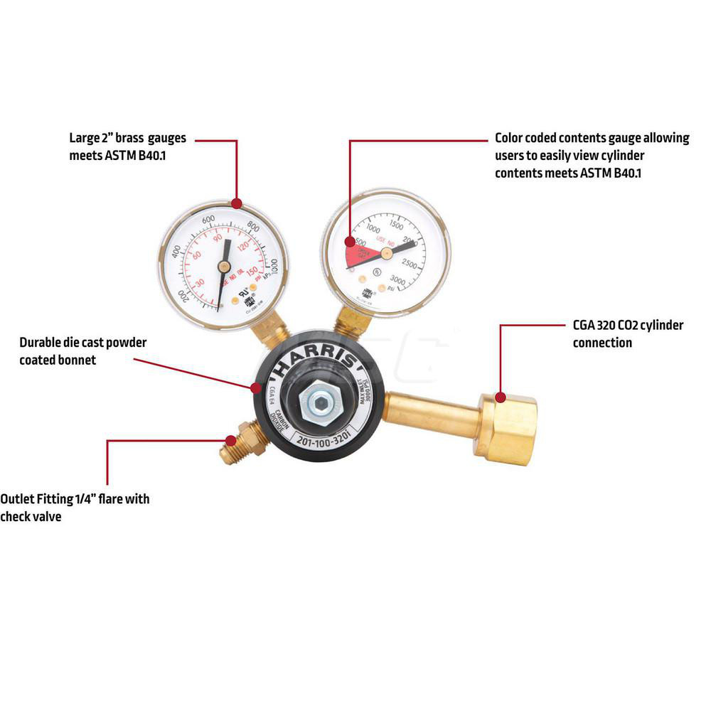 Harris Products - Model 201 Brass Carbon Dioxide Preset Beverage ...