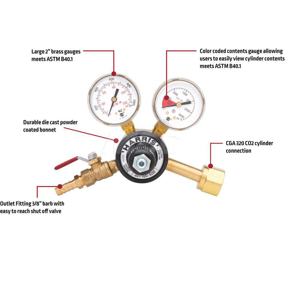 Harris Products - Model 201 Brass Carbon Dioxide Preset Beverage ...