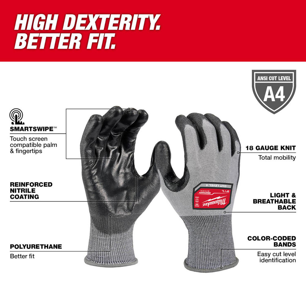 Milwaukee Tool - Cut-Resistant Gloves: Milwaukee 48-73, Size X-Large ...