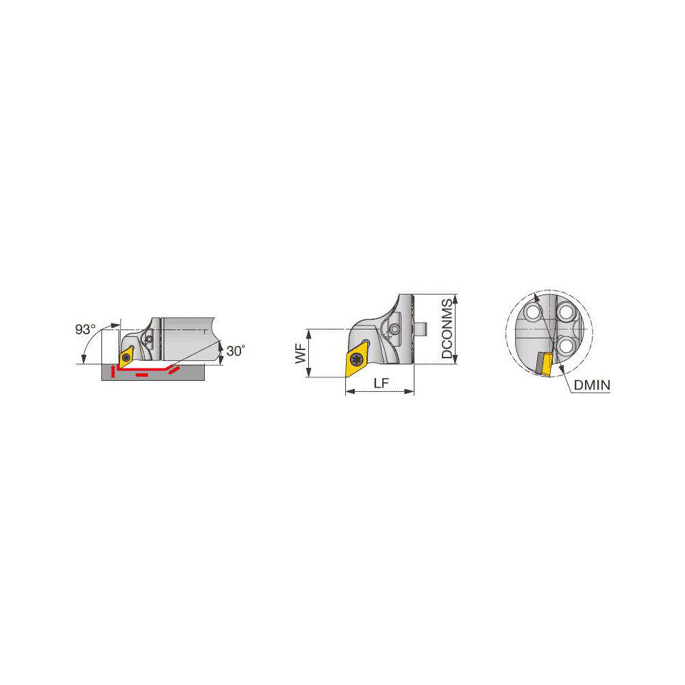 Tungaloy - Replaceable Boring Bar Heads; Compatible Insert Style: DCMT ...
