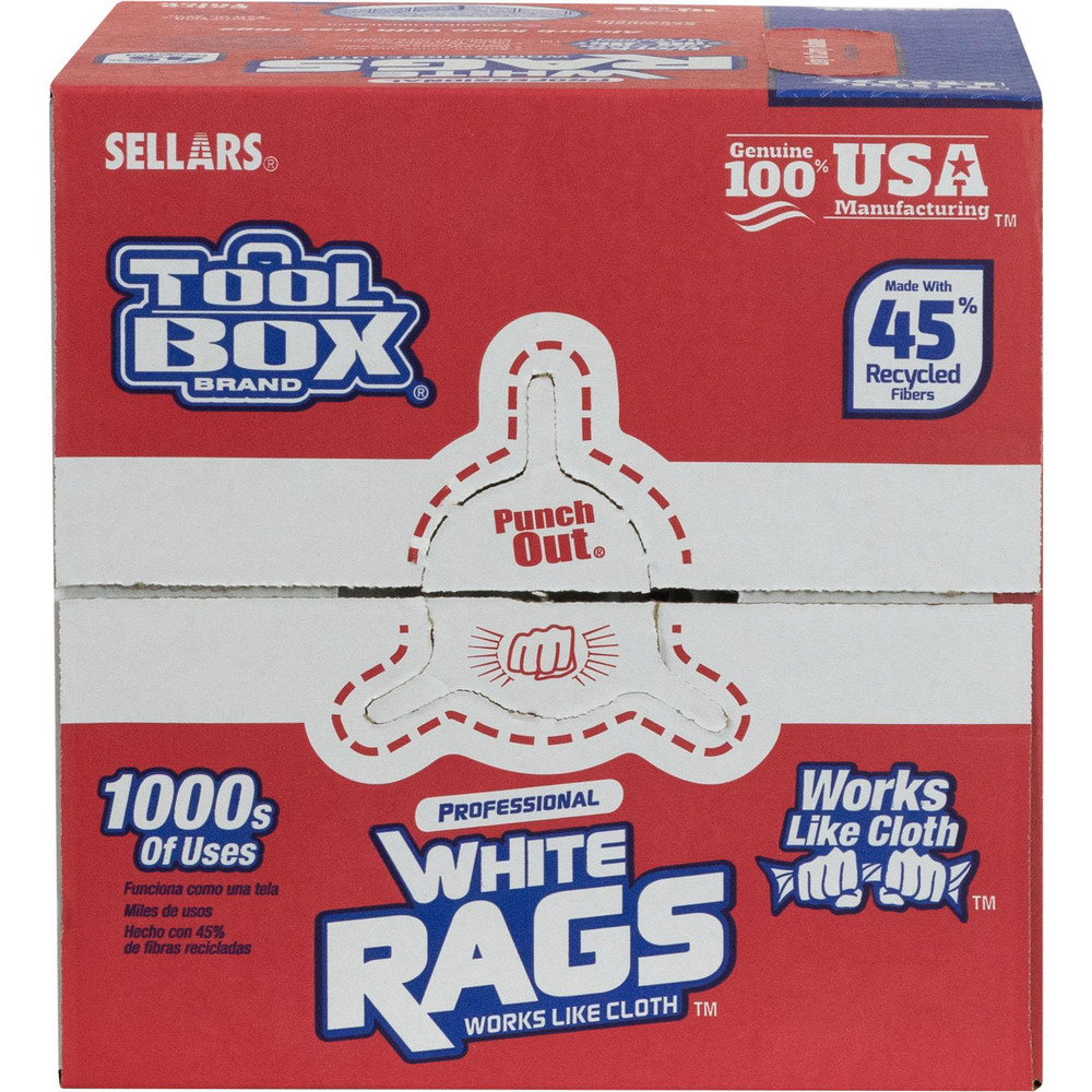 Sellars - TOOLBOX White Rags: Dry, Center-Pull Box, 12" x 10", White ...