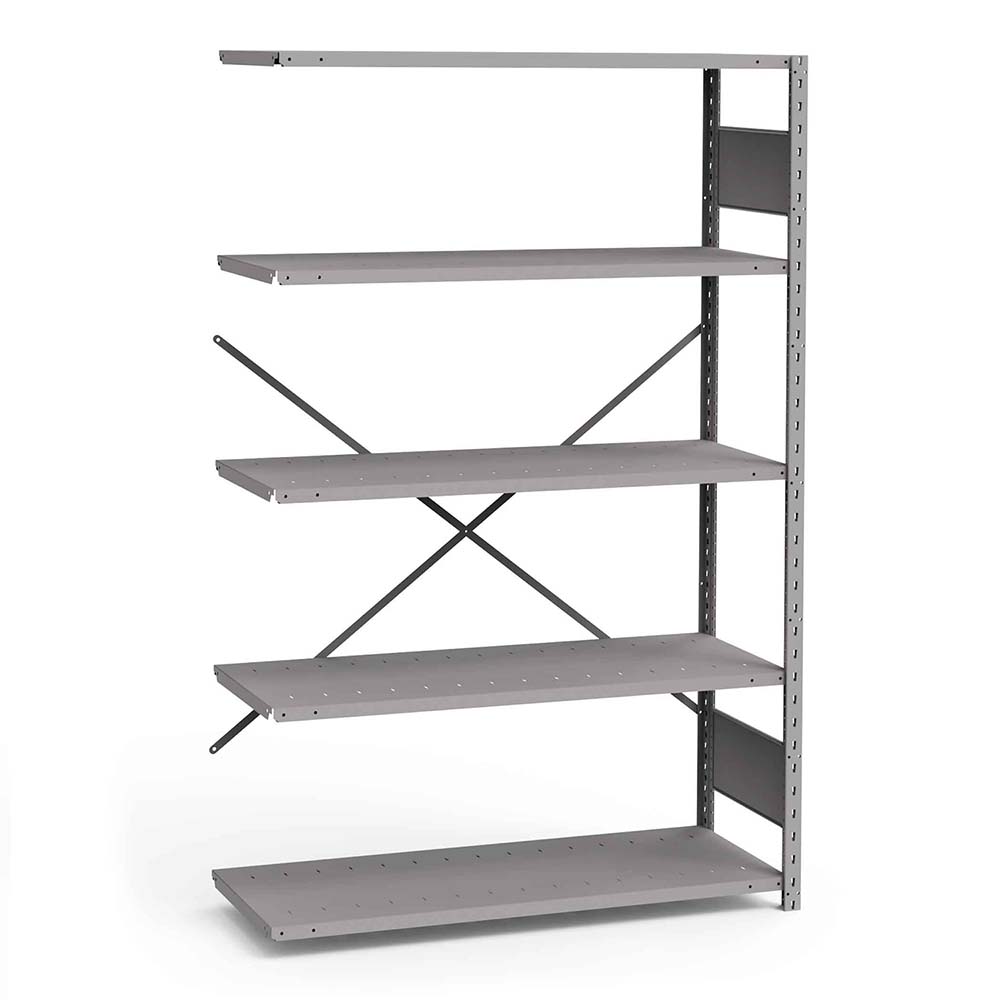 Rousseau Metal - 20 Gauge Add-On Unit Shelving: 48" Wide | MSC Direct