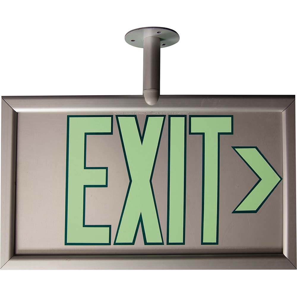 AbilityOne - PHOTOLUM POST MOUNT EXIT SIGN W/FRAME | MSC Direct