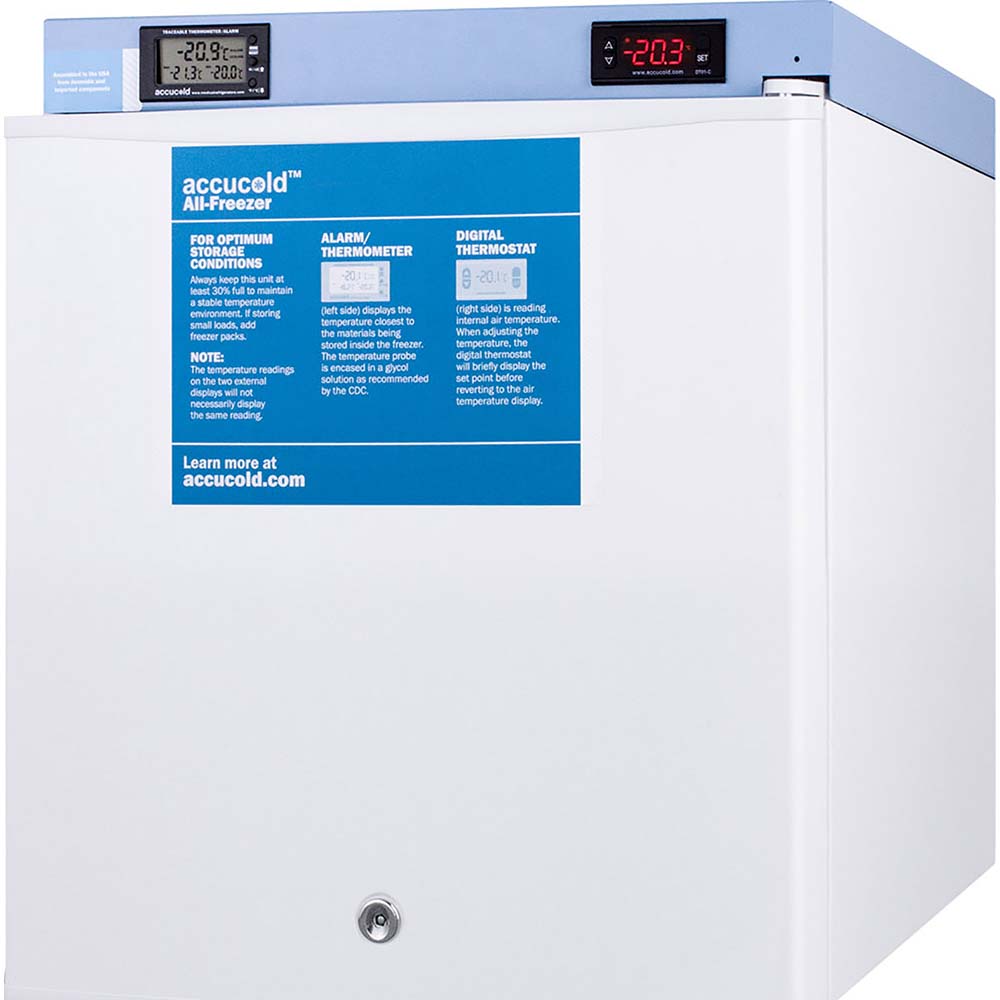 Accucold - Pharmacy, Medical-Laboratory Freezer: 1 cu ft Capacity, -20 ...