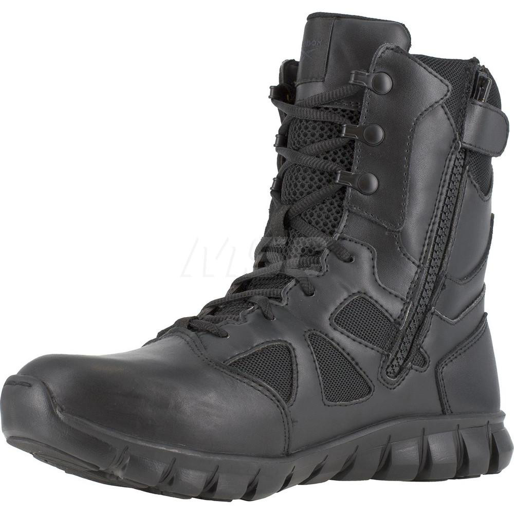 Reebok - Work Boot: Size 4, Leather & Nylon, Plain Toe, Military Boot ...