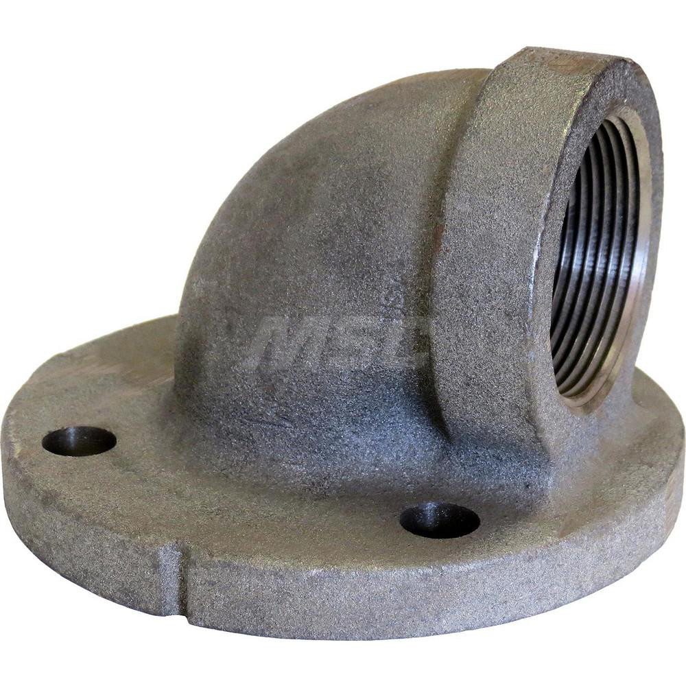 Anvil - Black 90 deg Flanged Elbow: 6", 125 psi, Thread x Thread | MSC ...