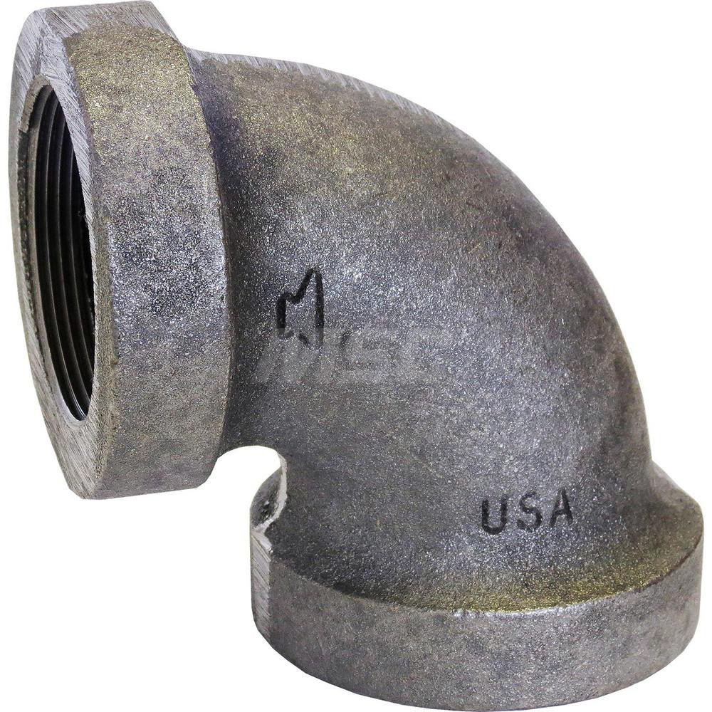 Anvil - Black 90 deg Elbow: 4", Thread x Thread | MSC Direct