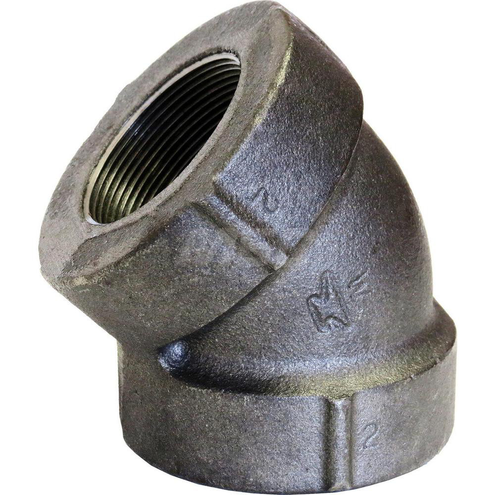 Anvil - Black 45 deg Elbow: 1-1/2", 250 psi, Thread x Thread | MSC Direct