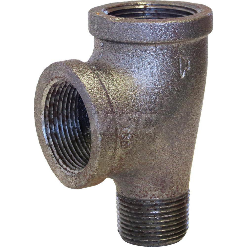 Anvil - Black Tee: 1-1/4 x 1 x 1-1/4", 150 psi, Thread x Thread | MSC ...