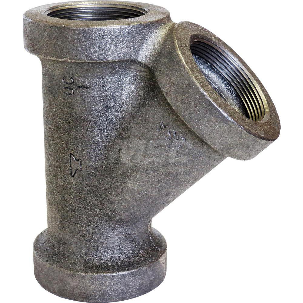 Anvil - Black 45 deg Wye: 2", Thread x Thread | MSC Direct