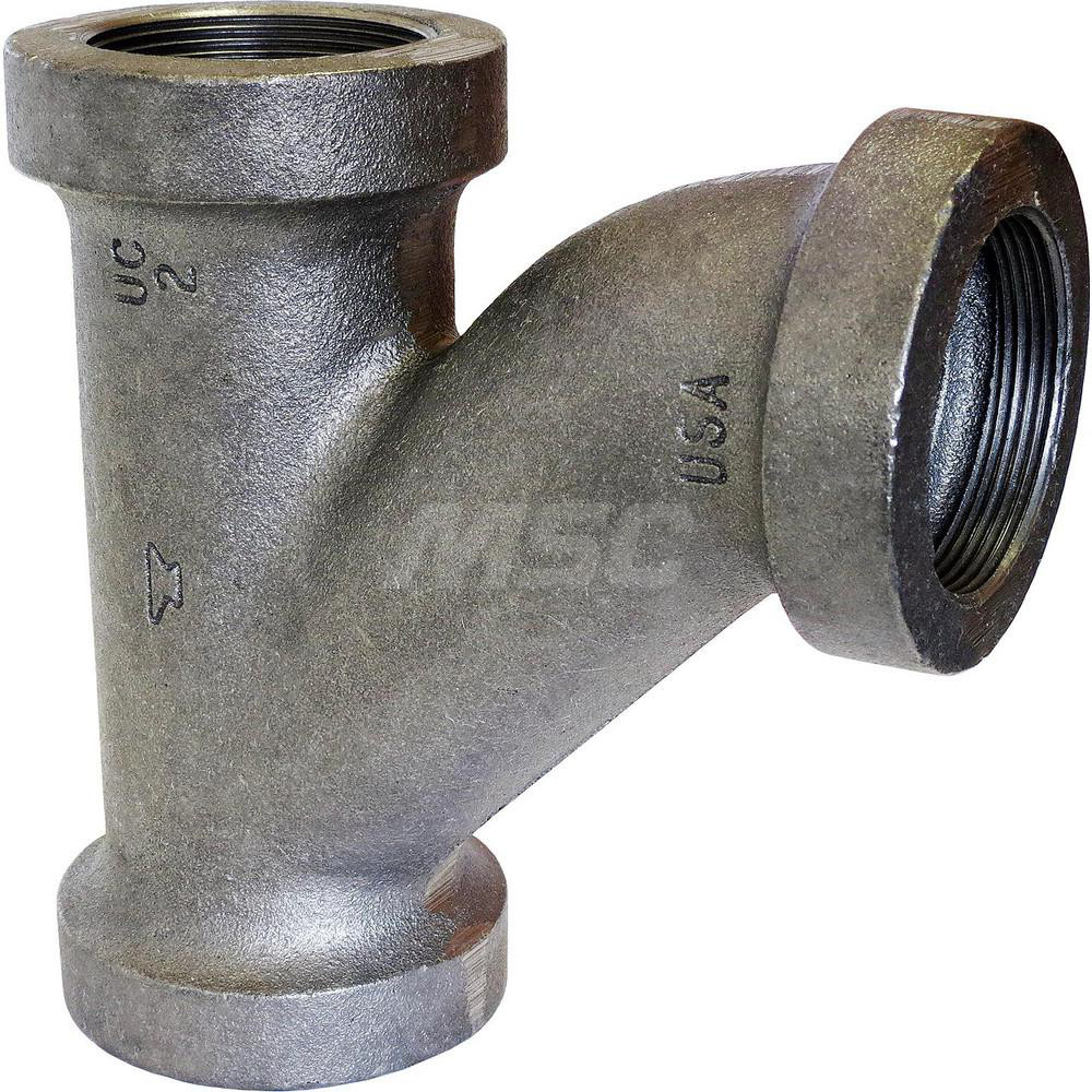 Anvil - Black 90 deg Long Turn TY: 2", Thread x Thread | MSC Direct