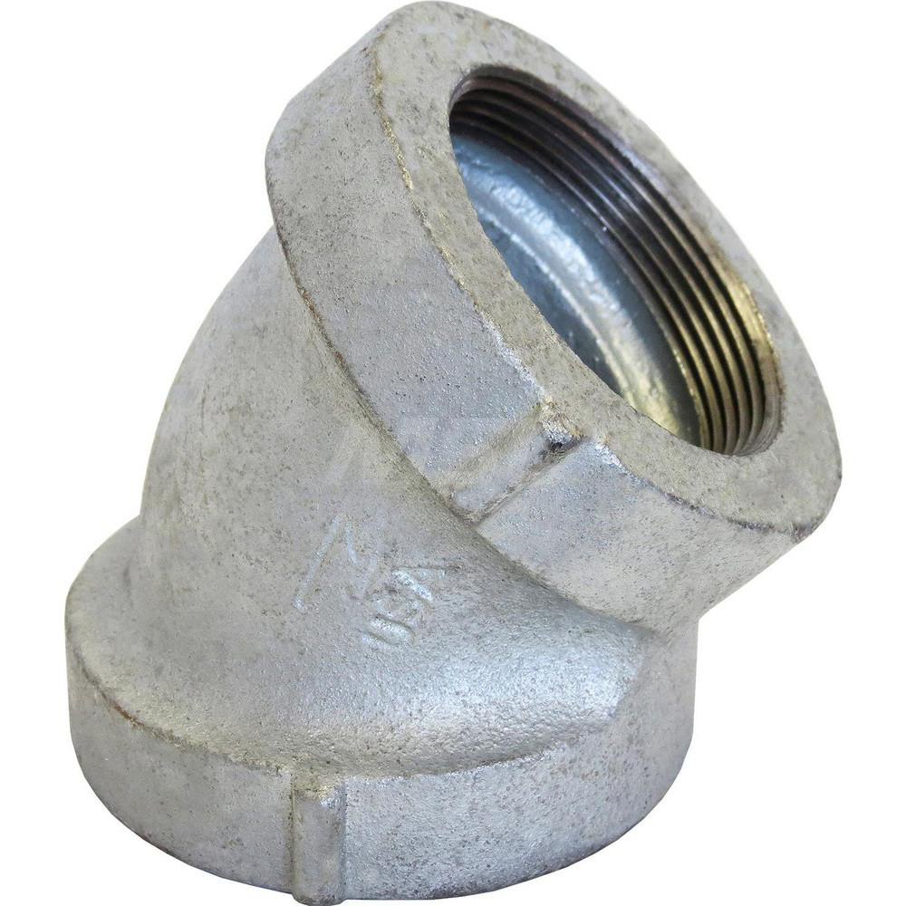 Anvil - Black 45 deg Elbow: 1-1/2", Thread x Thread | MSC Direct