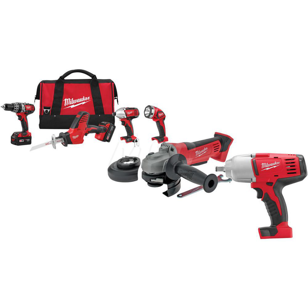 Milwaukee Tool - Cordless Tool Combination Kits; Voltage: 18.00 ; Kit ...