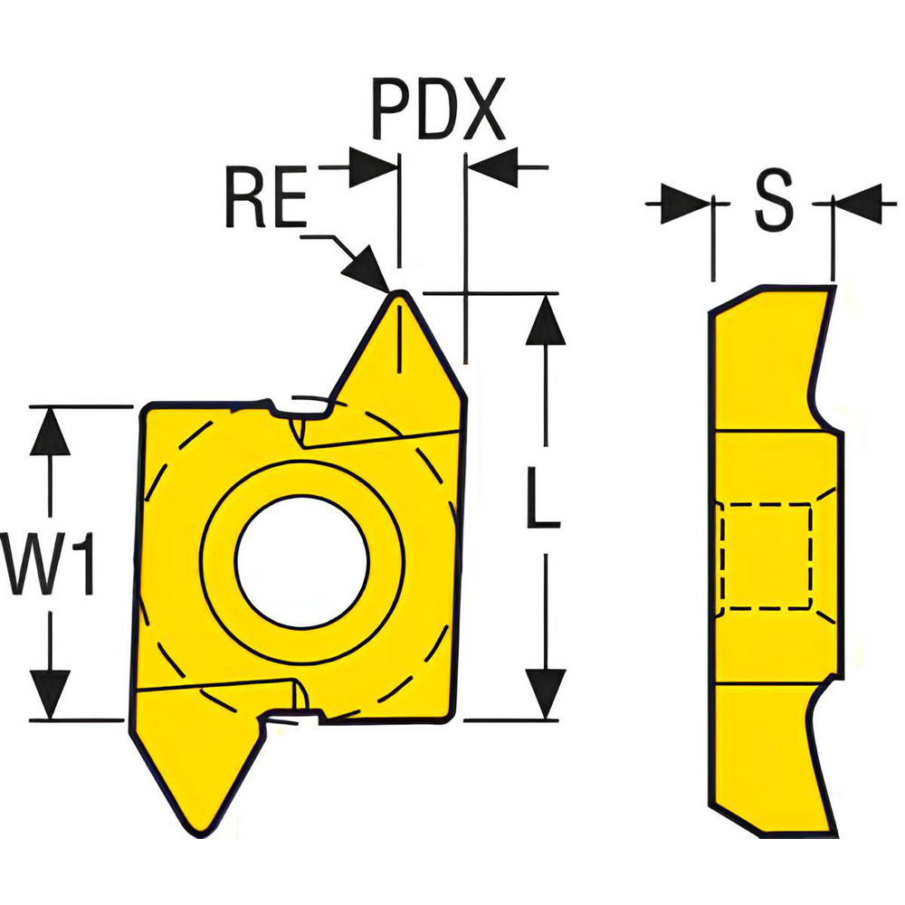 Seco - Laydown Threading Insert: 26NRK60 CP500, Carbide | MSC Direct