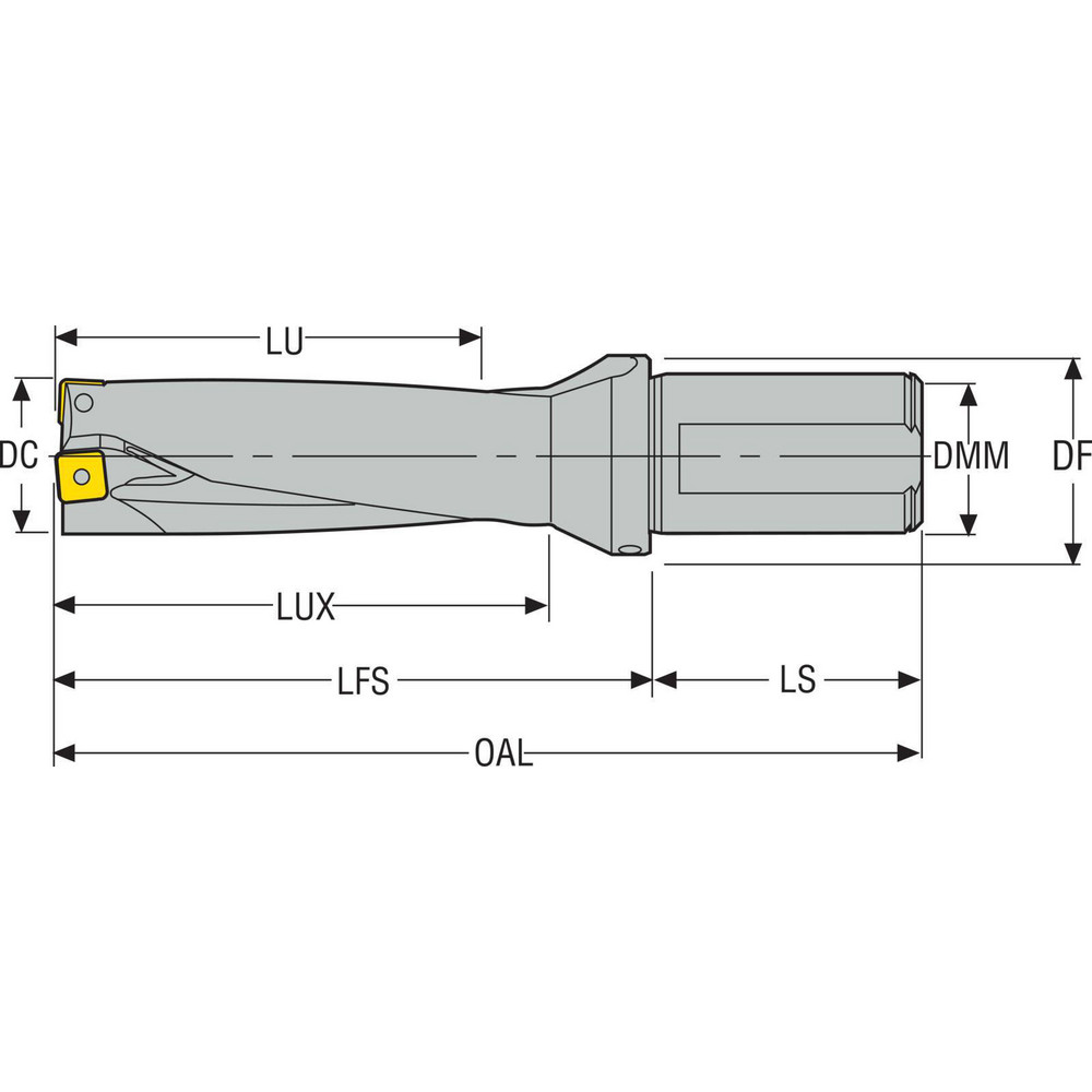 Seco - Indexable Insert Drill: SD523-0562-169-1000R7, 9/16" Max Dia ...