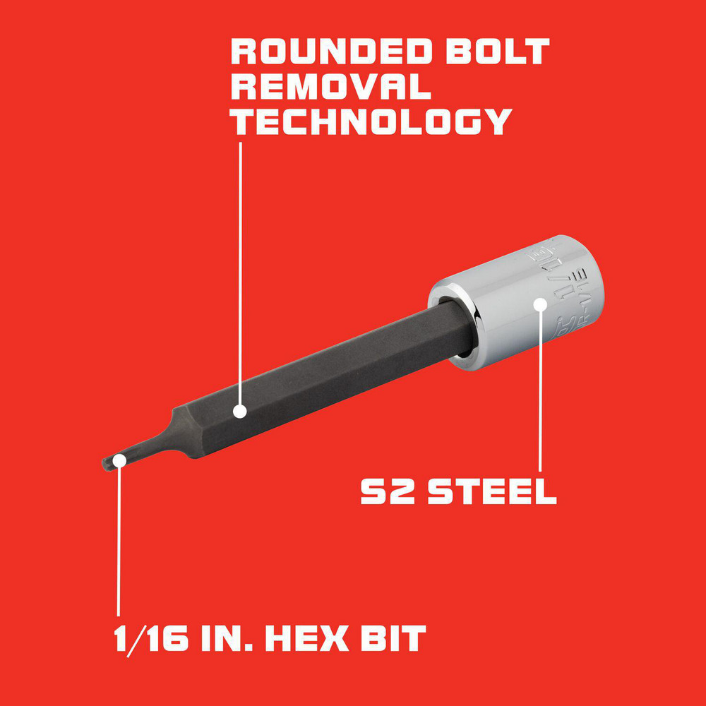 Proto - Hex & Torx Bit Socket Sets: Set Type: Hex Bit; Drive Size (Inch ...