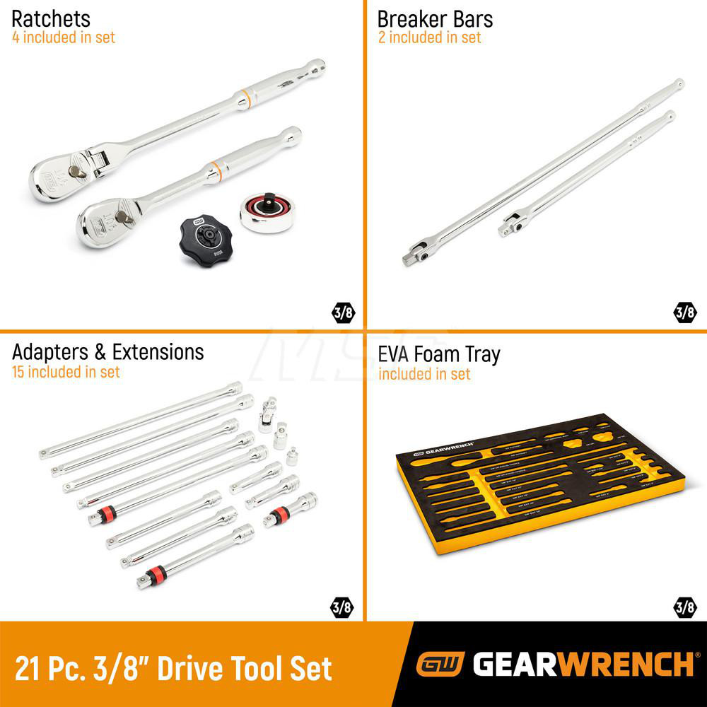 GEARWRENCH - Mechanic's Tool Set: 21 Pc | MSC Direct