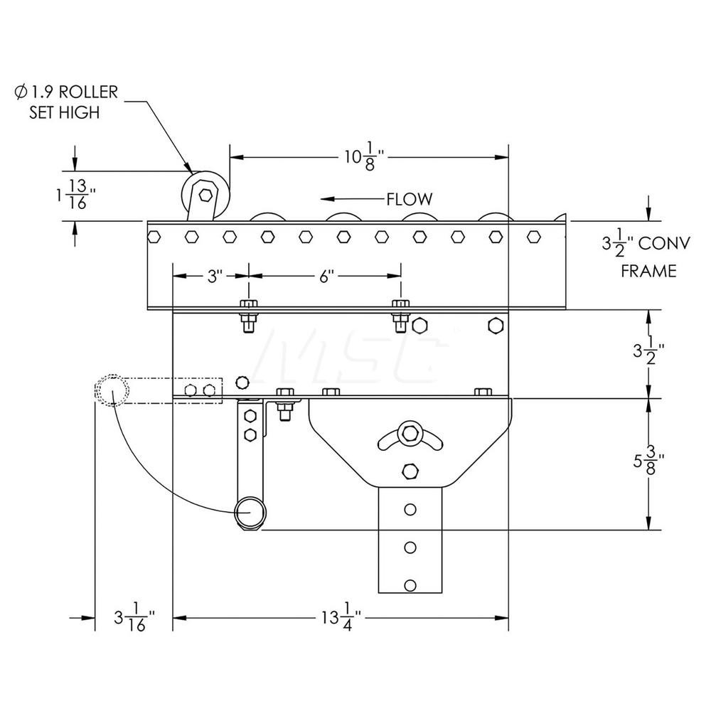 Ashland Conveyor - Conveyor Accessories: Type: Hand-Operated Roller ...