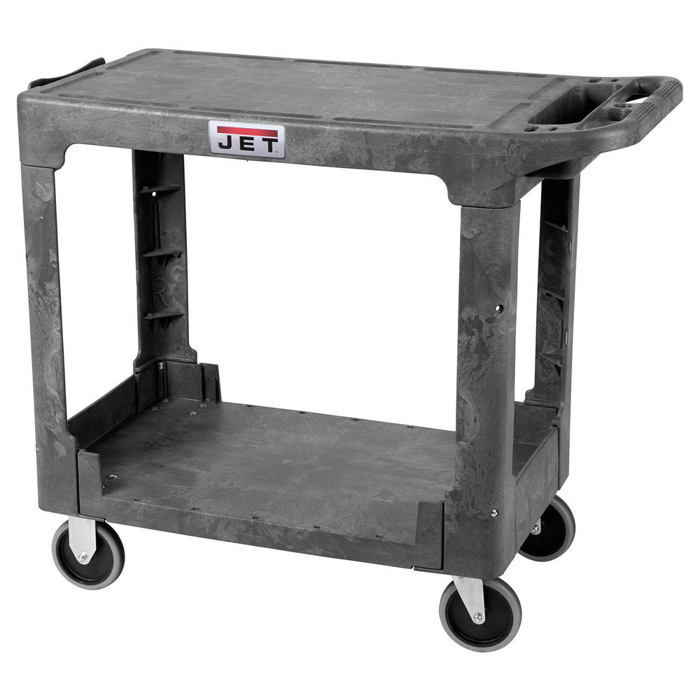 Jet - Flat Top Utility Cart: 38" Long, 19" Wide, Polypropylene, 550 lb ...