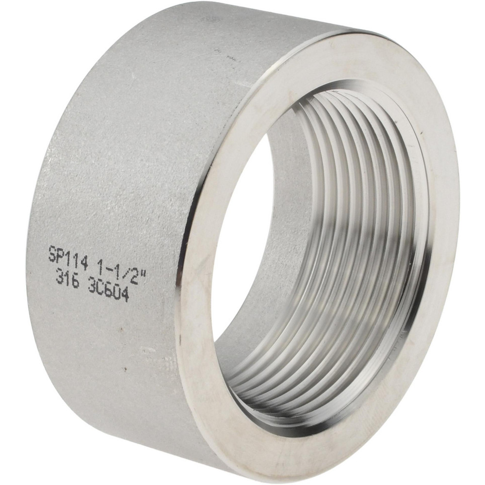 Value Collection - Pipe Half Coupling: 1-1/2", 316 Stainless Steel ...