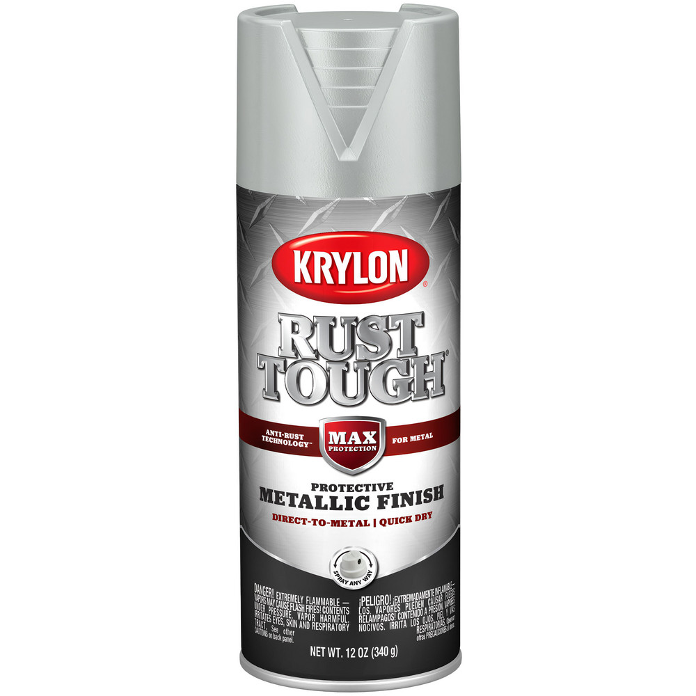 Krylon - Spray Paint: Gray, Metallic, 12 oz Net Fill, Rustproof Enamel ...