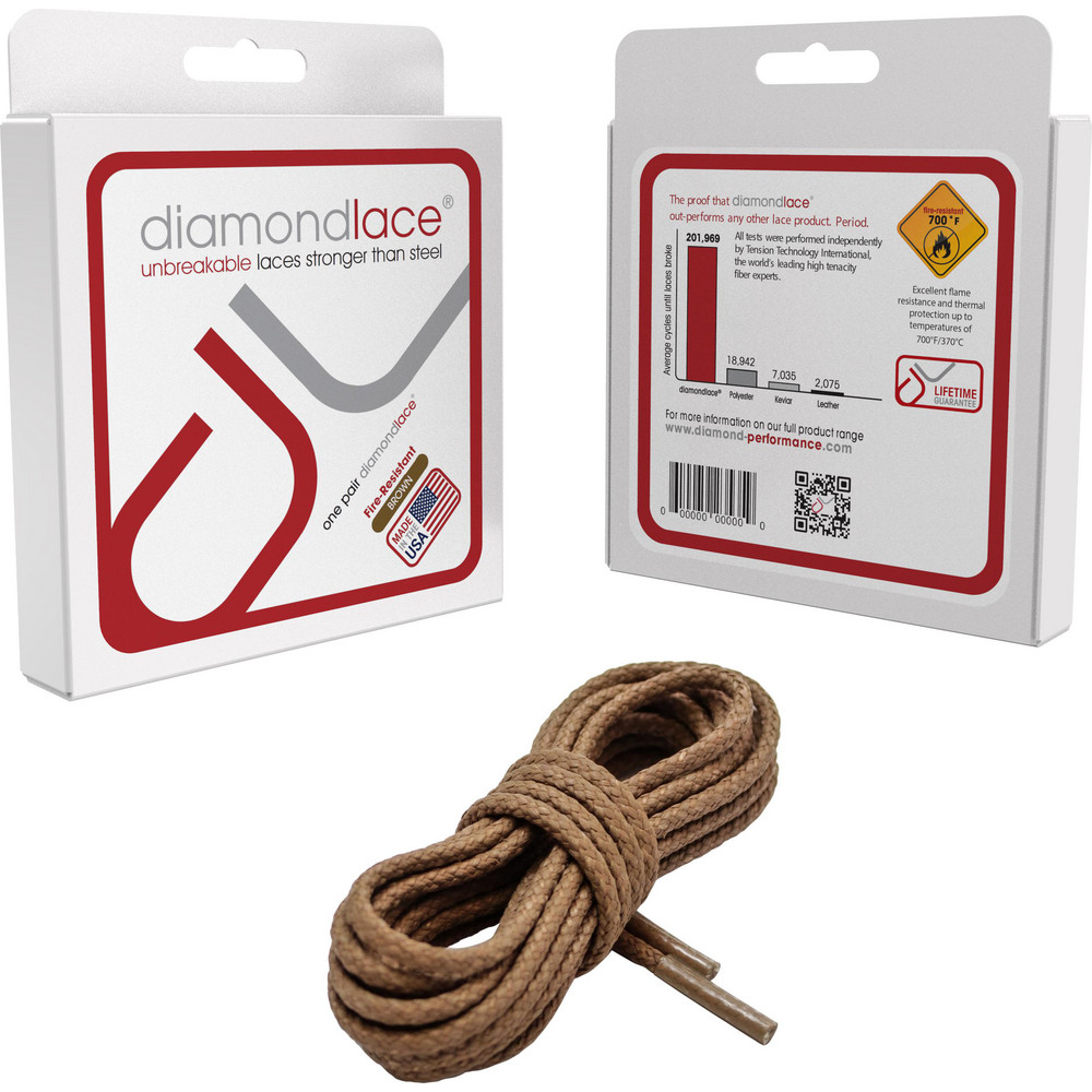 DiamondPerformance - 45" brown unbreakable, lifetime guaranteed boot lace, Chemical, UV ...