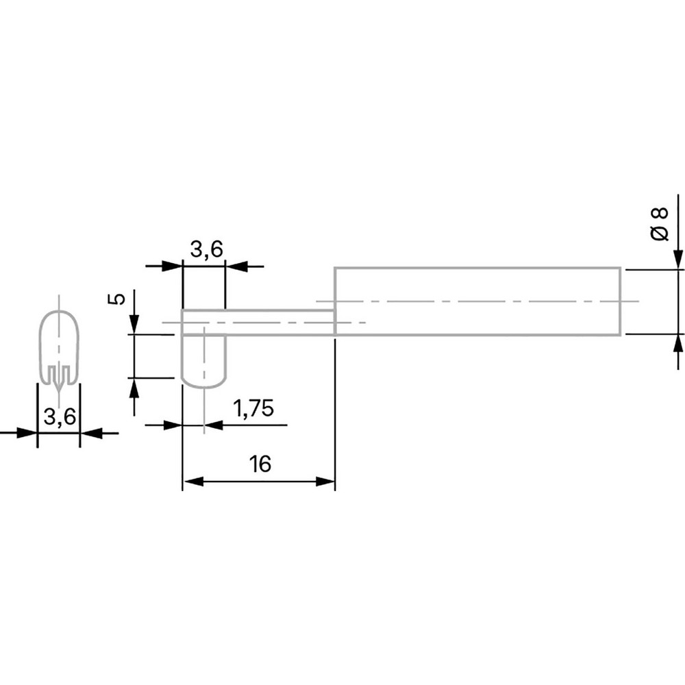 TESA Brown & Sharpe - TESA TWIN-SURF SB21 probe for groove of depth 5 ...