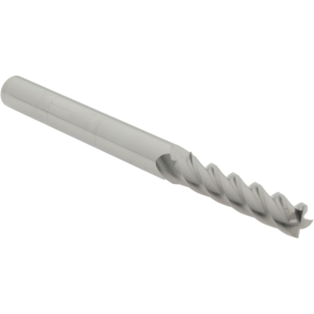 Accupro - Square End Mill: 7/32" Dia, 1" LOC, 4 Flute, Solid Carbide ...