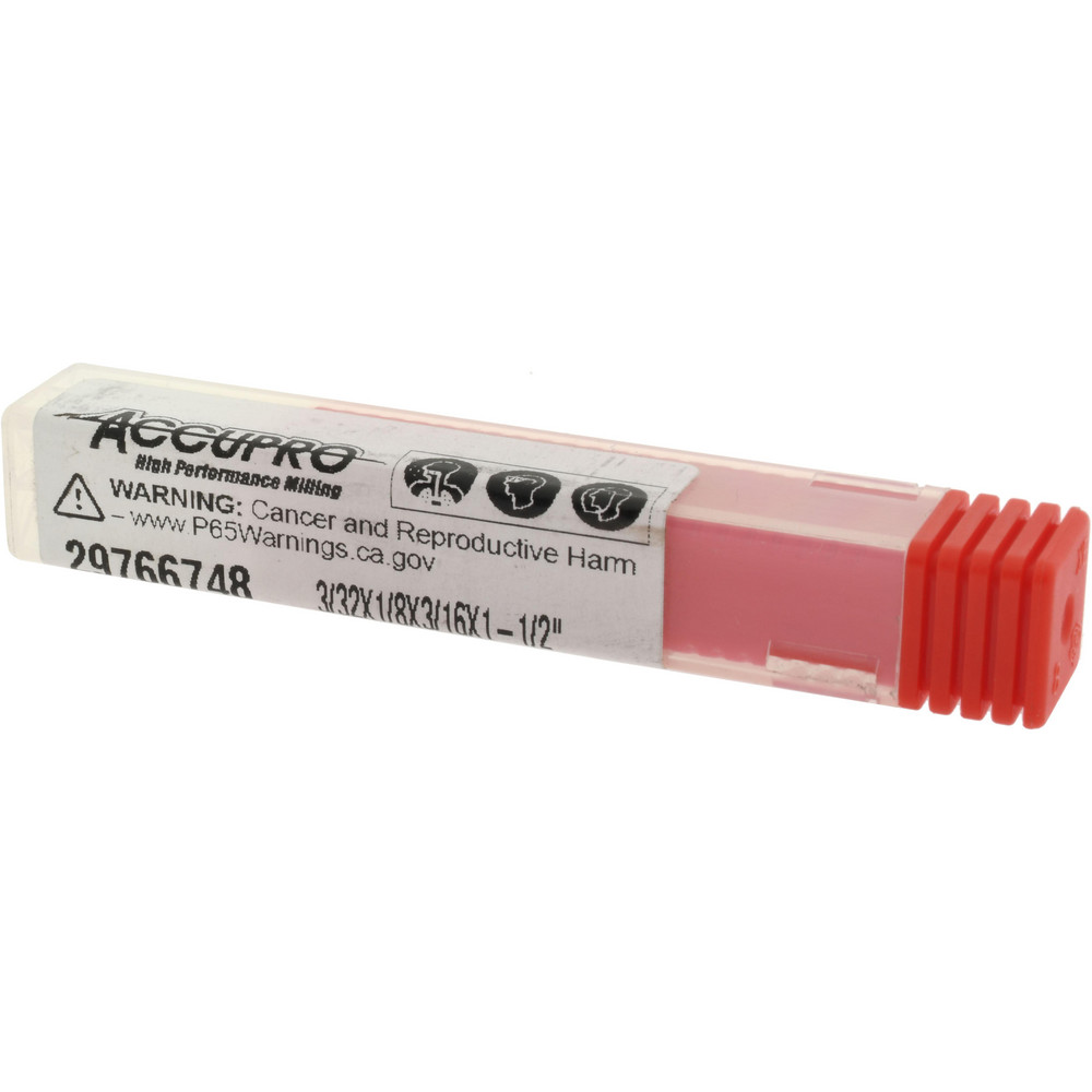 Accupro - Ball End Mill: 3/32" Dia, 3/16" LOC, 4 Flute, Solid Carbide ...