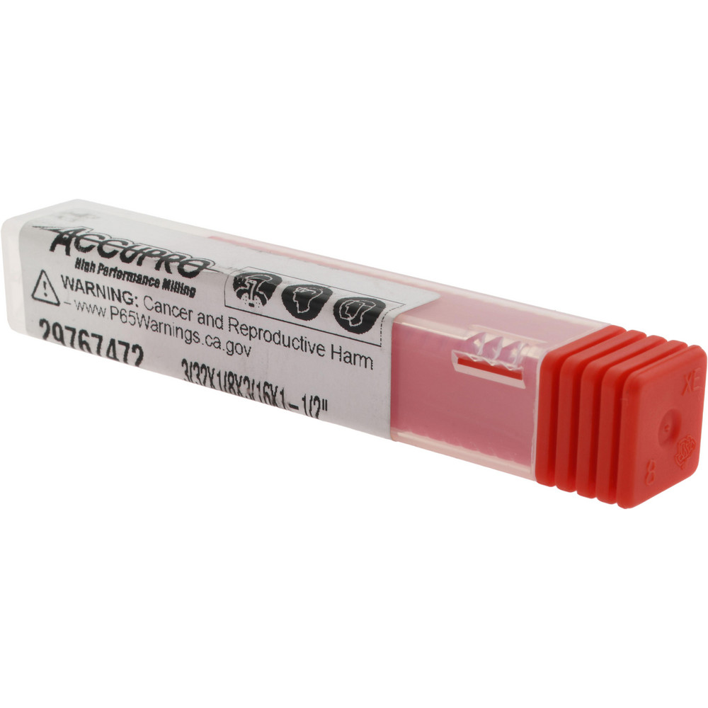 Accupro - Ball End Mill: 3/32" Dia, 3/16" LOC, 2 Flute, Solid Carbide ...