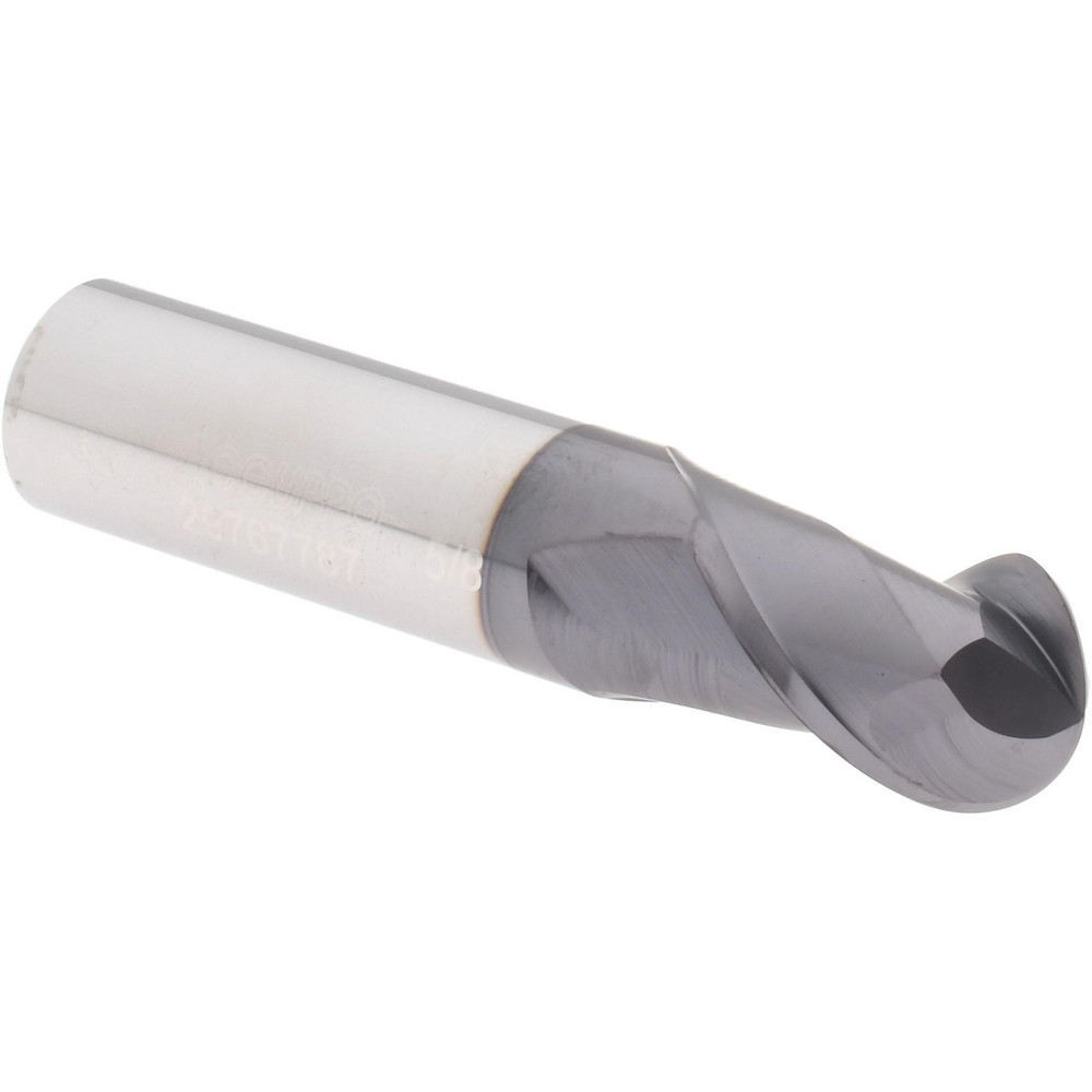 Accupro - Ball End Mill: 5/8" Dia, 7/8" LOC, 2 Flute, Solid Carbide ...
