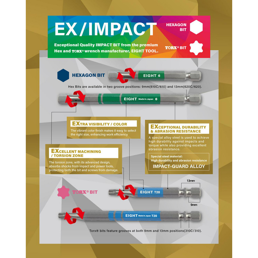 Eight Tool - Hex, Insert Bit & Power Bit Bit: | MSC Direct