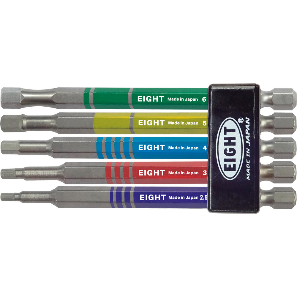 Eight Tool - Power Screwdriver Bit Set 5 Pc, 1/4"" Drive | MSC Direct