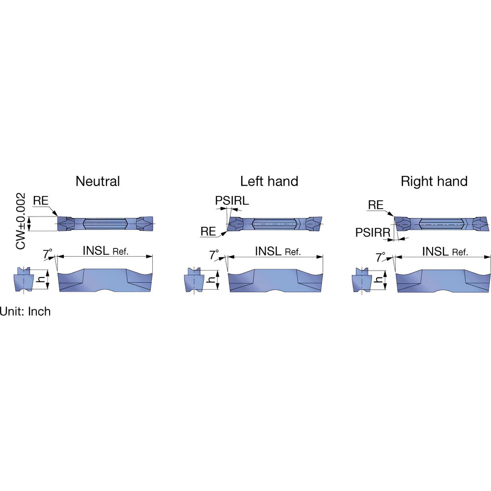 Tungaloy - Cut-Off Insert: DGS6-030 T9225, Carbide, 0.2362" Cutting ...