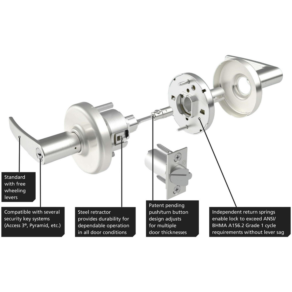 Corbin Russwin - Lever Locksets: Lockset Type: Entrance; Key Type ...