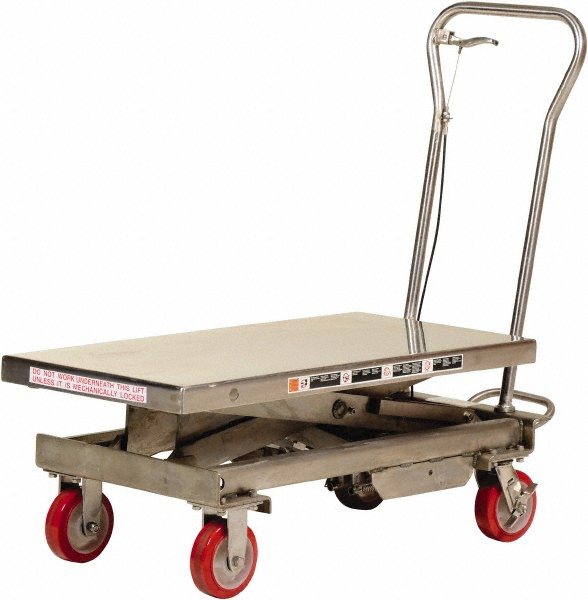 Vestil - Mobile Hand Lift Table: 1,000 lb Capacity, 20-1/2" Platform ...