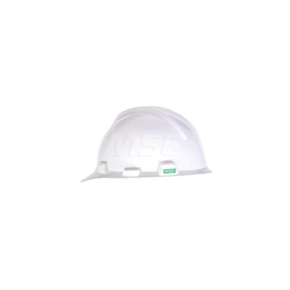 MSA - Hard Hat: Impact Resistant, Slotted Cap, Type 1, Class E, 4-Point ...