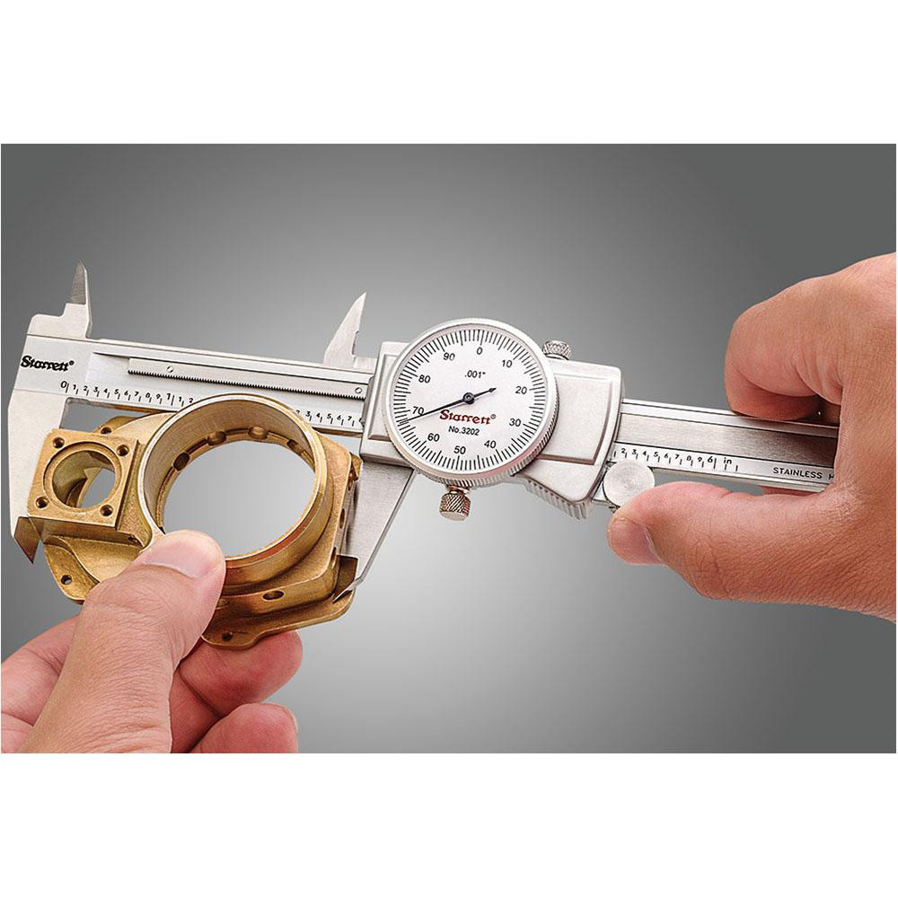 Starrett - Dial Caliper: 6", 0.001000" Graduation, 0.1" per Revolution ...