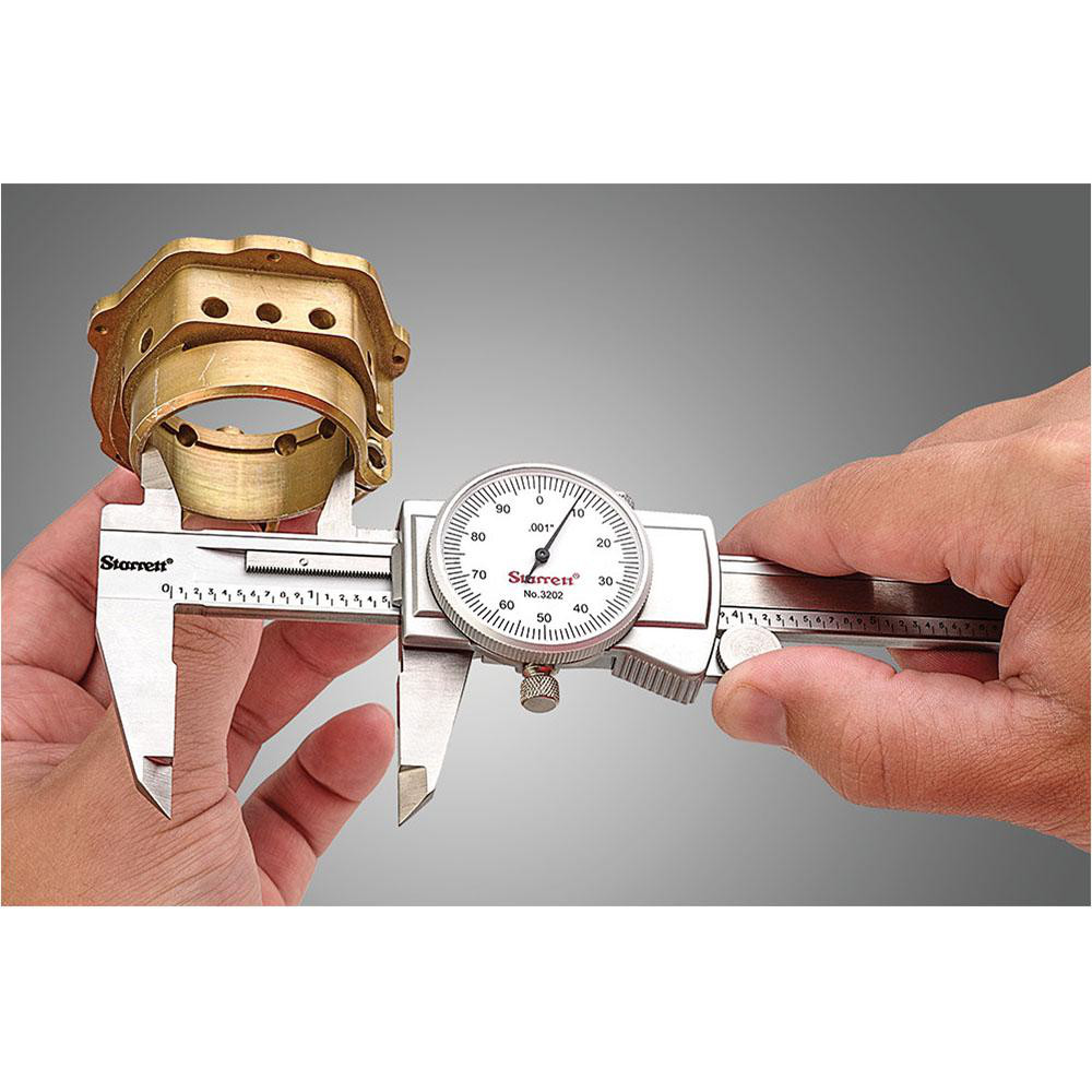 Starrett - Dial Caliper: 6", 0.001000" Graduation, 0.1" per Revolution ...