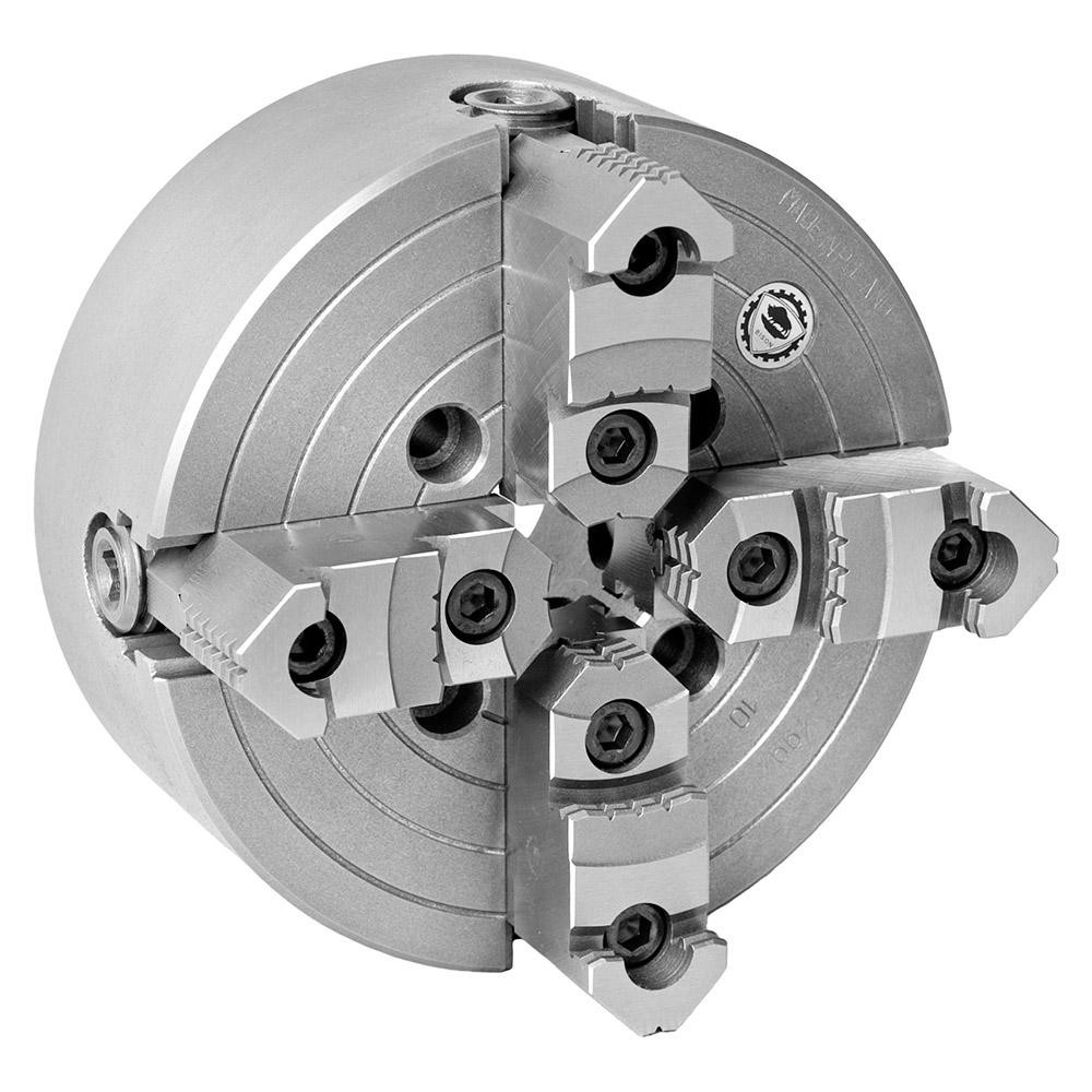 Bison - Manual Lathe Chuck: 10", 4 Jaws, Independent | MSC Direct