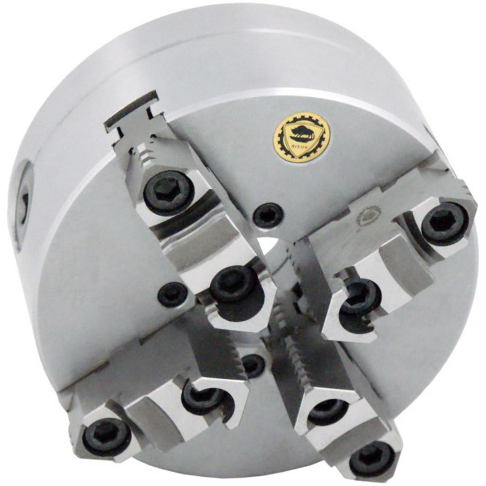 Bison - Manual Lathe Chuck: 10", 4 Jaws, Self-Centering | MSC Direct