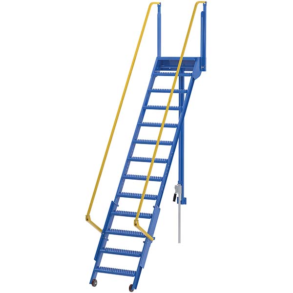 Vestil - Steel Rolling Ladder: Type Not Rated, 151-5/8" Platform, 350 ...